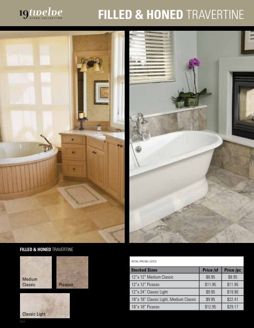 Filled & Honed travertine - Ames Tile & Stone