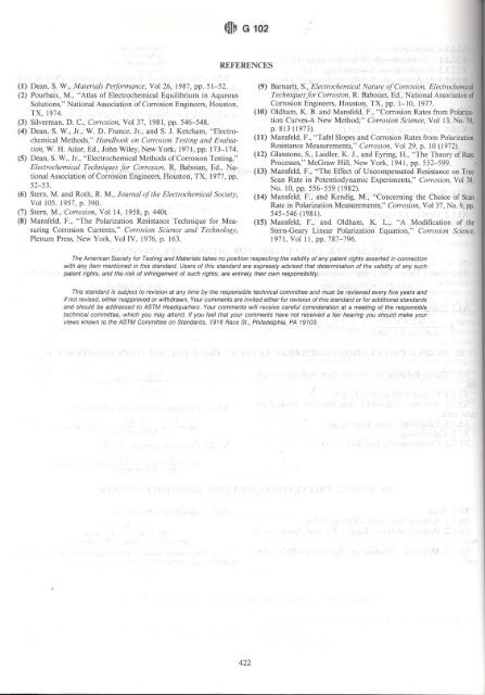 ASTM G102 Standard Practice for Calculation of Corrosion Rates ...