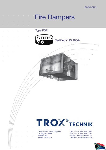 Fire Damper - FDF - TROX