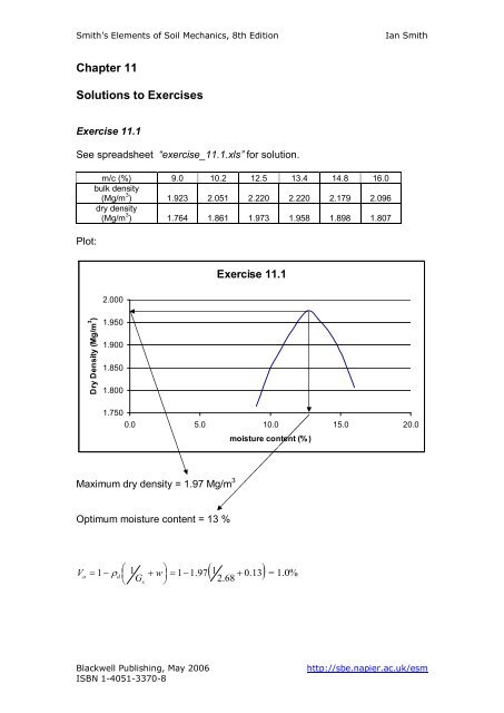 Chapter 11 Solutions to Exercises
