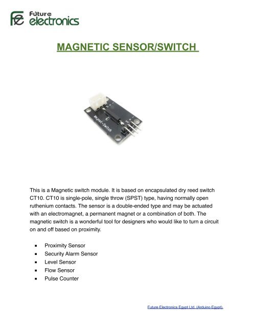 MAGNETIC SENSOR/SWITCH - Arduino Egypt