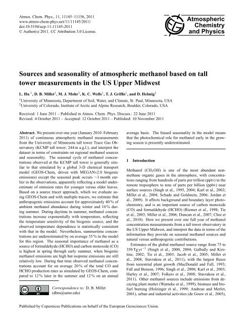 Hu et al. (2011) - University of Minnesota