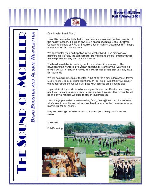 Fall/Winter 2001 Newsletter