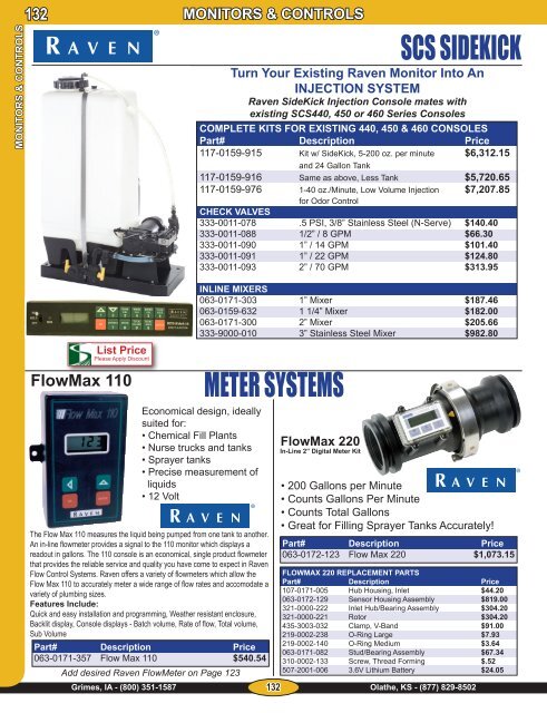 SCS SIDEKICK METER SYSTEMS - Sprayer Specialties, Inc.