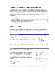 Chapter 5: Trigonometric Functions of Real Numbers