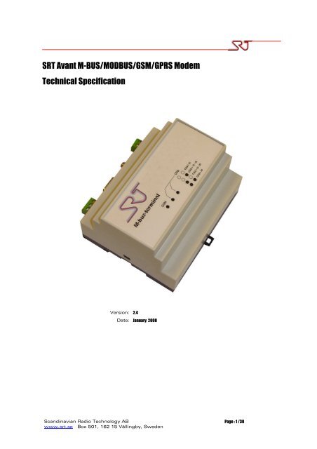 SRT M-BUS-MODBUS GSM-GPRS-TCP-UDP-IP Modem Technical ...