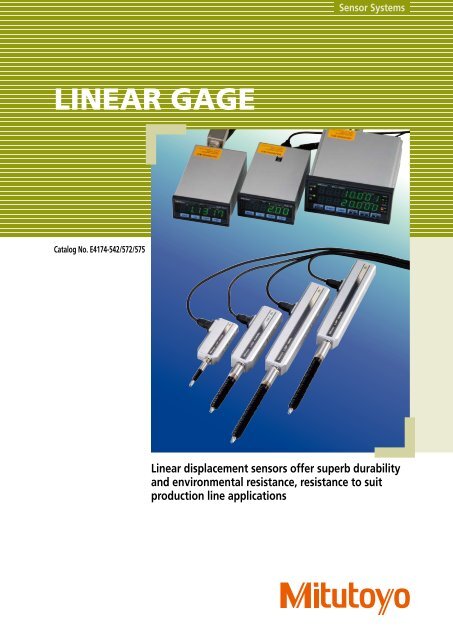 LINEAR GAGE - Mitutoyo America Corporation