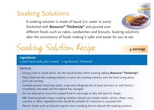 Soaking Solution Recipe