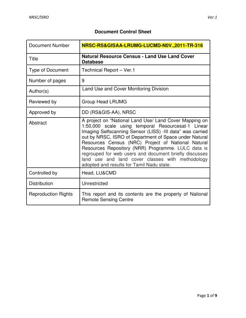 Land Use L - NRSC Open EO Data Archive | NOEDA - National ...
