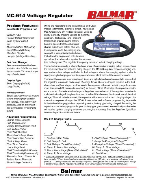 MC-614 Voltage Regulator - Balmar