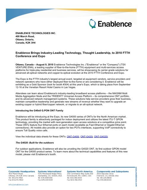 Download PDF - Enablence