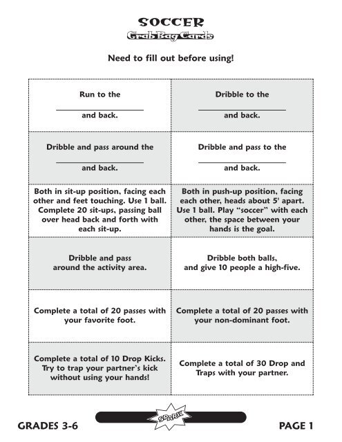 6 PE Group Challenge Task Cards