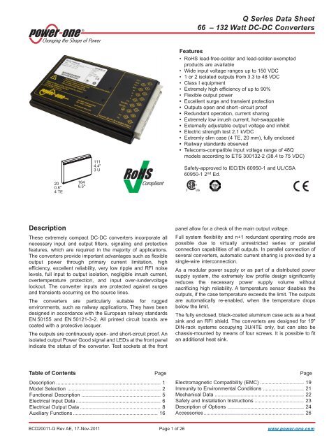 Q Data Sheet - Power-One