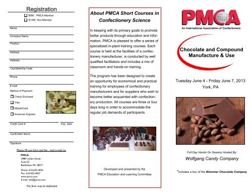 Brochure and Registration form - PMCA