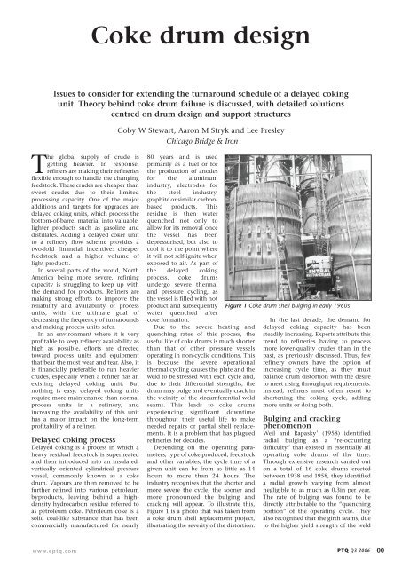 Coke drum design - CB&I