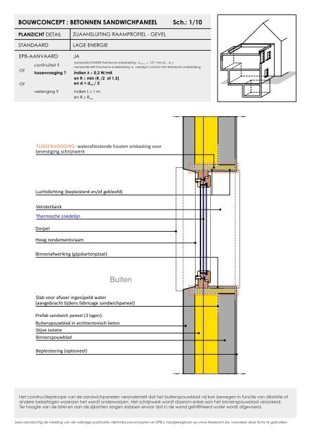 zijaansluiting raamprofiel â gevel - Febelcem