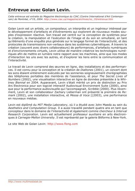 Golan Levin-interview 02.indd - Multimedialab