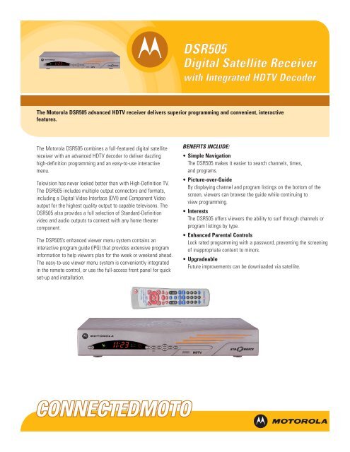 DSR505 Digital Satellite Receiver - Shaw Direct