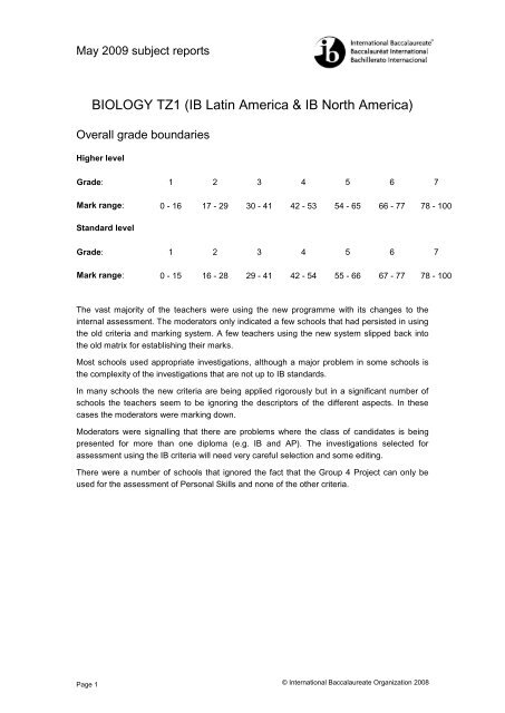 Biology Subject Report 2009.pdf - Amundsen High School