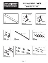 REPLACEMENT KEYS FOR TRUCK BOXES ... - Weather Guard