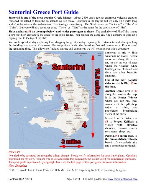 Santorini Greece Port Guide - Toms Port Guides