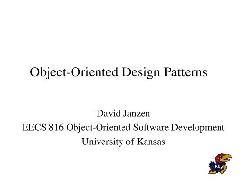 Object Oriented Design Patterns University Of Kansas 0080