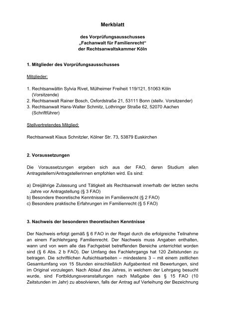 Rechtsanwaltskammer Kãln Stellenangebote