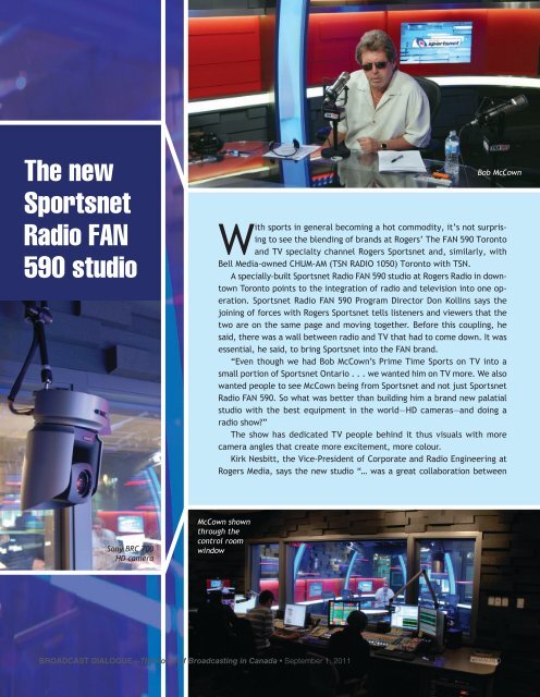 The new Sportsnet Radio FAN 590 studio - Broadcast Dialogue