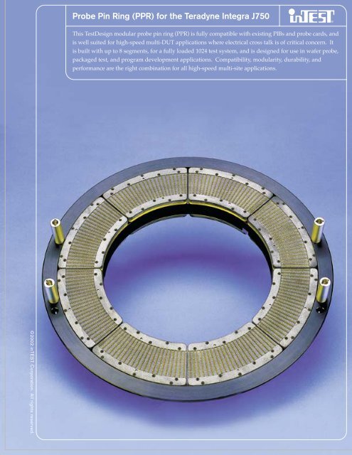 Teradyne J750 Probe Tower Data Sheet - InTest Corporation