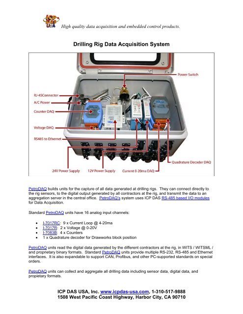 Drilling Rig Data Acquisition System - ICP DAS USA