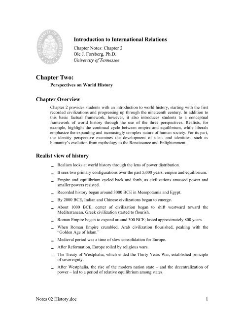 Chapter 2: Perspectives on World History - Courses