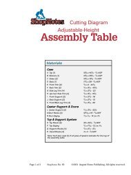 Heirloom Tool Cabinet Cutting Diagram - ShopNotes
