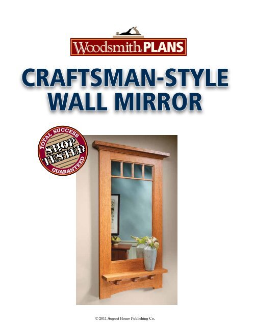 CRAFTSMAN-STYLE WALL MIRROR - Woodsmith Shop
