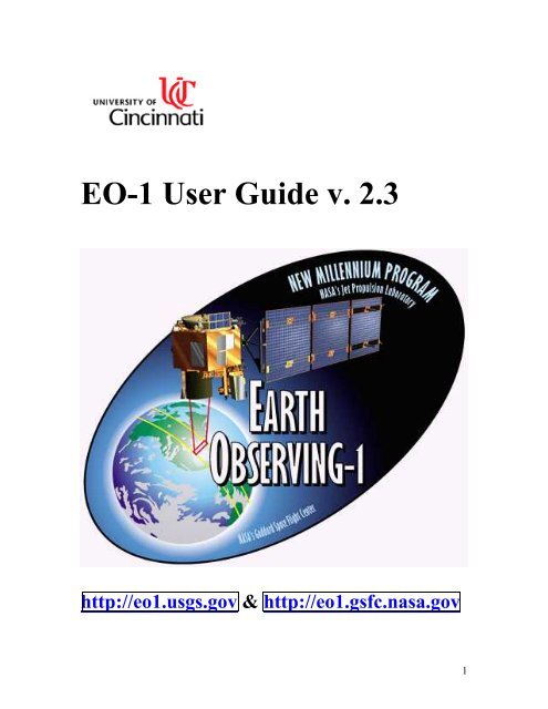 EO-1 User Guide v. 2.3 - EO-1 - USGS