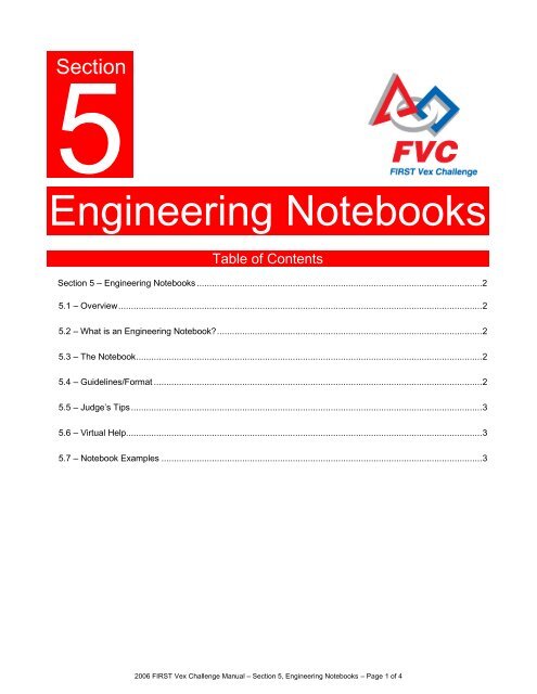 Engineering Notebooks