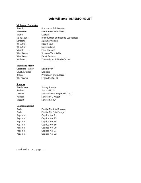 PDF chamber repertoire list - Anciens Et Réunions PDF Télécharger Download