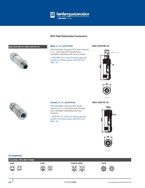 M12 Field Attachable Connectors - Lumberg Automation
