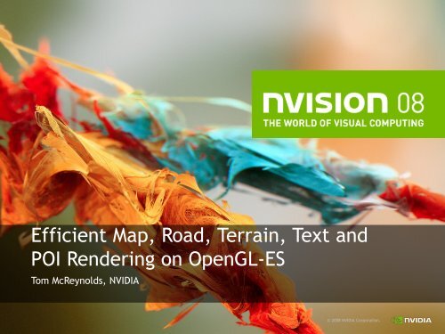 Efficient Map, Road, Terrain, Text and POI Rendering on Opengl-Es