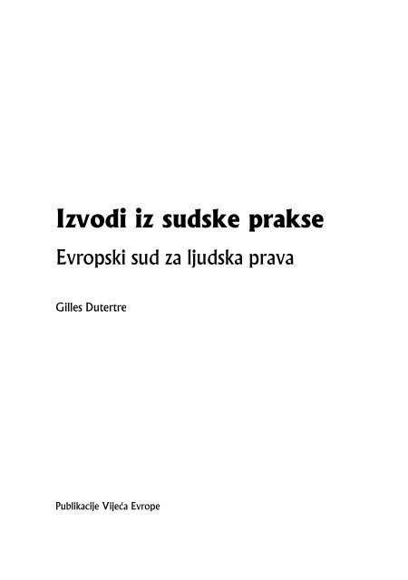 Izvodi iz sudske prakse