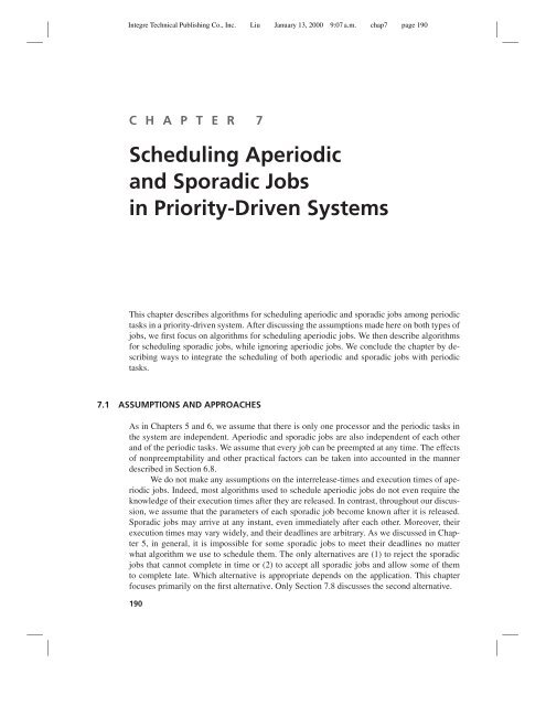 Scheduling Aperiodic and Sporadic Jobs in Priority-Driven Systems