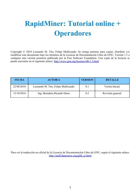Tutorial de RapidMiner 5 - Dataprix