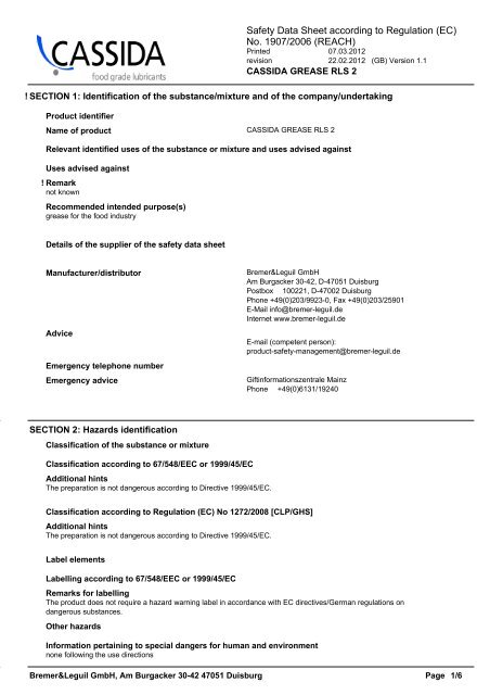 CASSIDA GREASE RLS 2