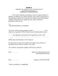 FORM 34 APPLICATION FOR MAKING AN ENTRY OF AN ...