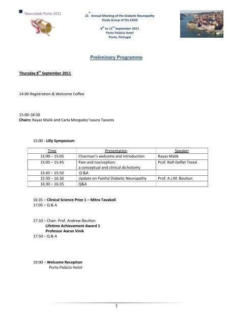 1 Preliminary Programme