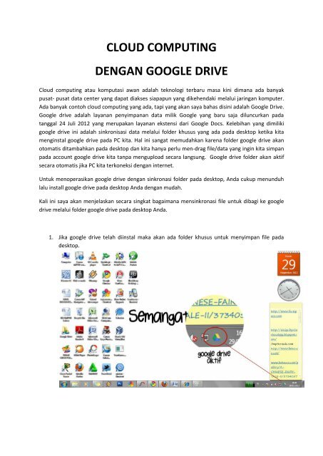CLOUD COMPUTING DENGAN GOOGLE DRIVE