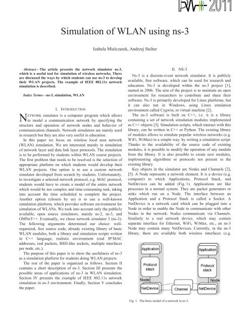 Simulation of WLAN using ns-3