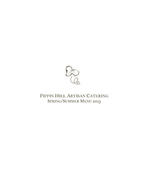 spring/summer menu - Pippin Hill Farm