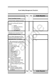 Pre-event Safety Checklist