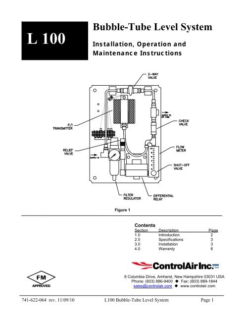 Bubble-Tube Level System - ControlAir Inc.