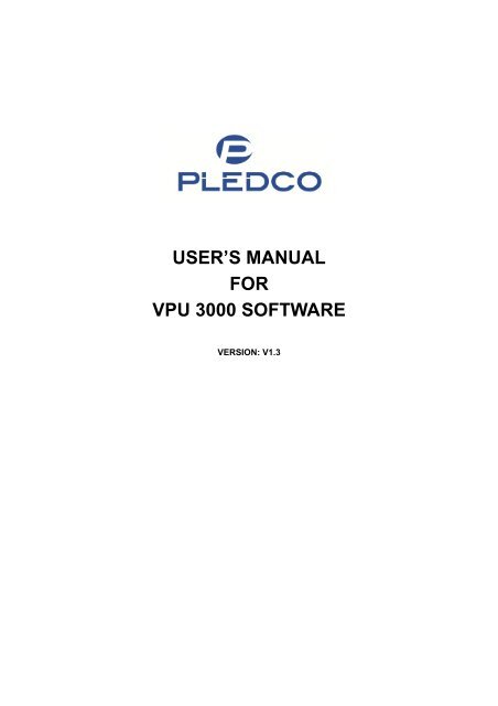 VPU3000 v1.3 - PLEDCO